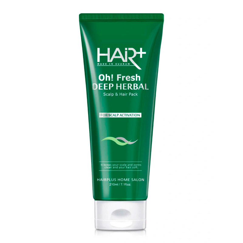 Маска для головы Hair Plus Oh Fresh Deep Herbal Scalp Hair Pack купить ...